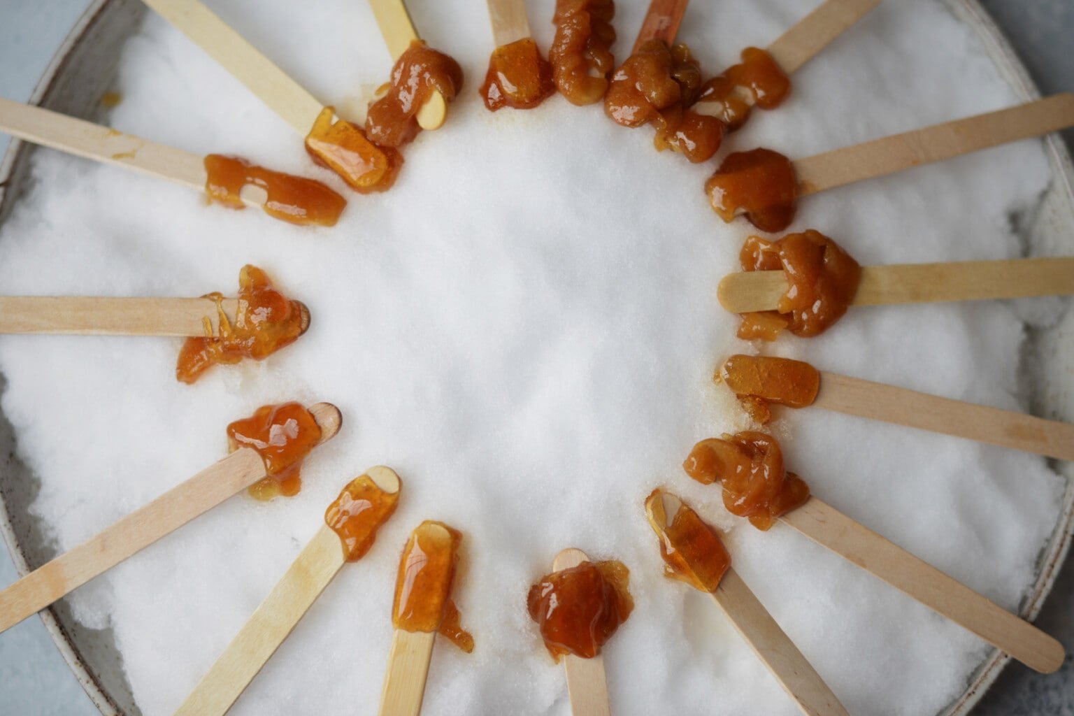 Easy Maple Taffy on Snow Recipe - Fare Isle