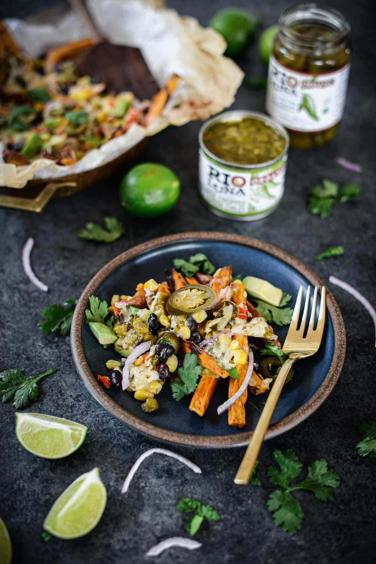 Loaded Tex-Mex Sweet Potato Fries - Vegatarian - Fare Isle