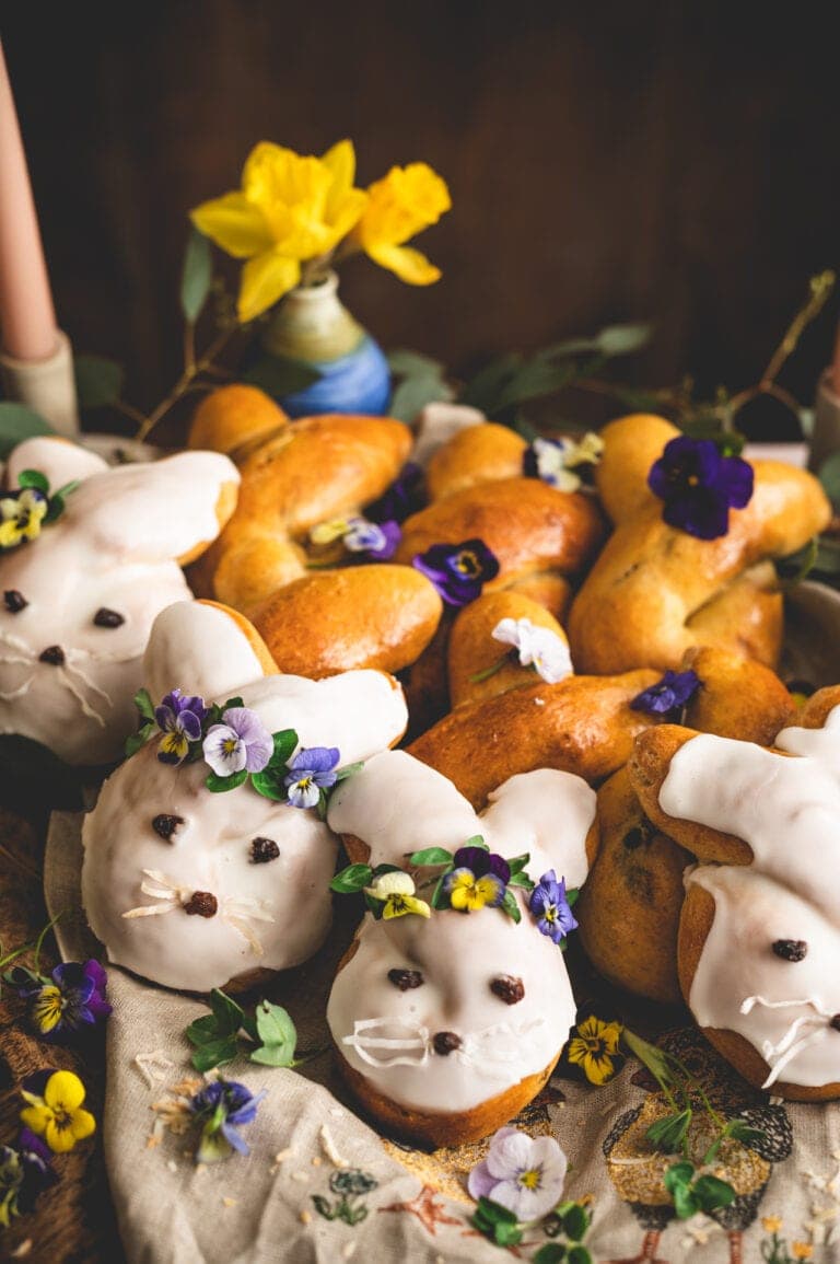 Sourdough Brioche Easter Bunny Buns | Fare Isle | Kaity Farrell
