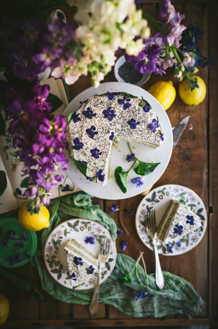 Violet Lemon Poppy Seed Cake | Fare Isle | Kaity Farrell
