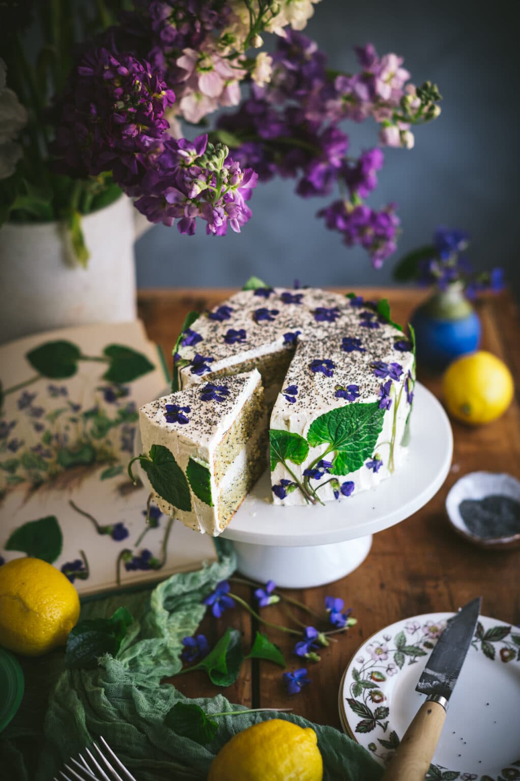 Violet Lemon Poppy Seed Cake | Fare Isle | Kaity Farrell