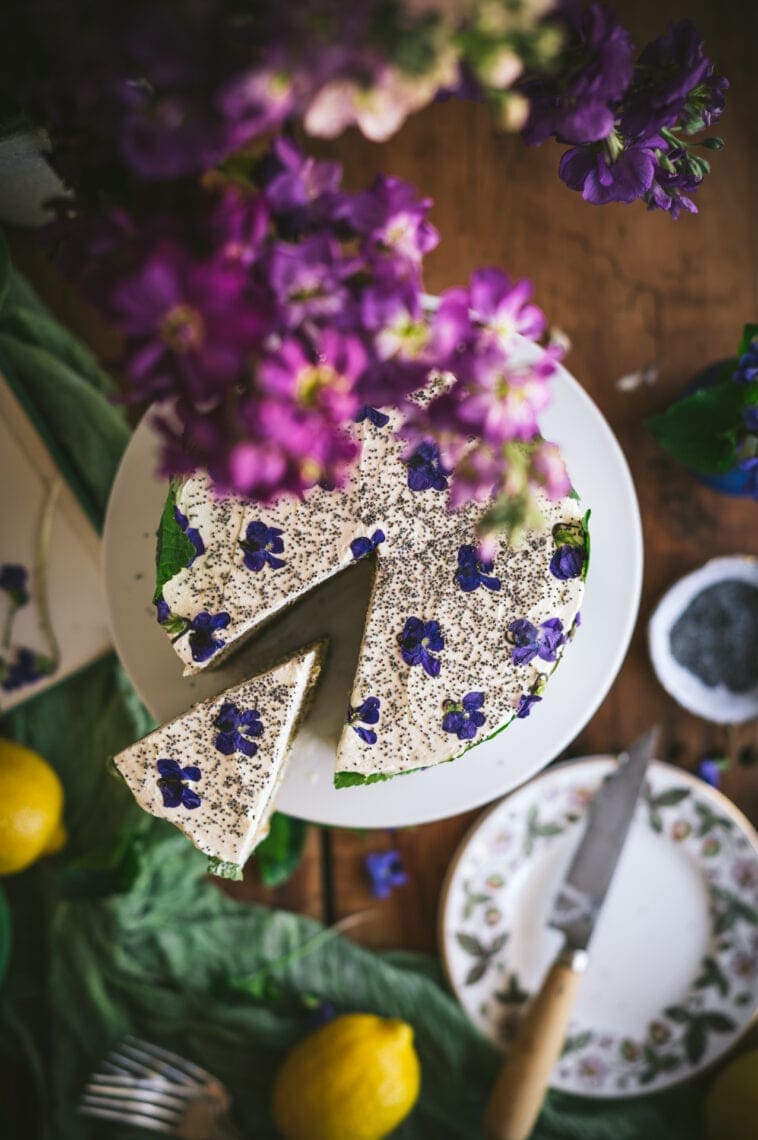 Violet Lemon Poppy Seed Cake | Fare Isle | Kaity Farrell