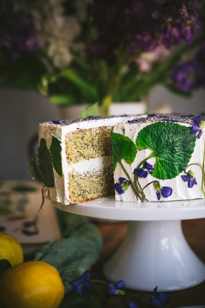 Violet Lemon Poppy Seed Cake | Fare Isle | Kaity Farrell