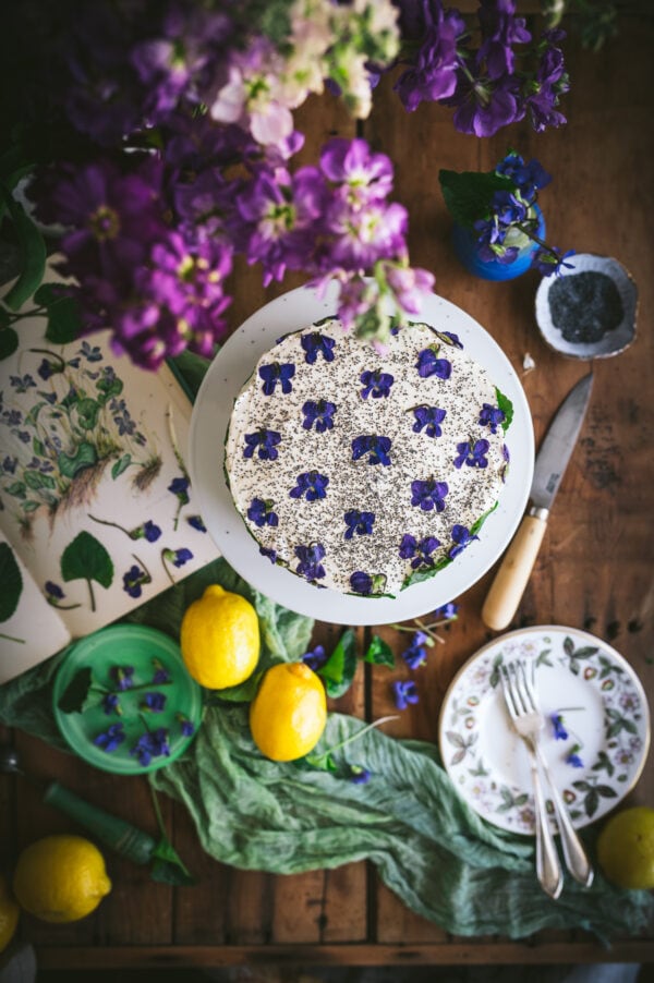 Violet Lemon Poppy Seed Cake | Fare Isle | Kaity Farrell
