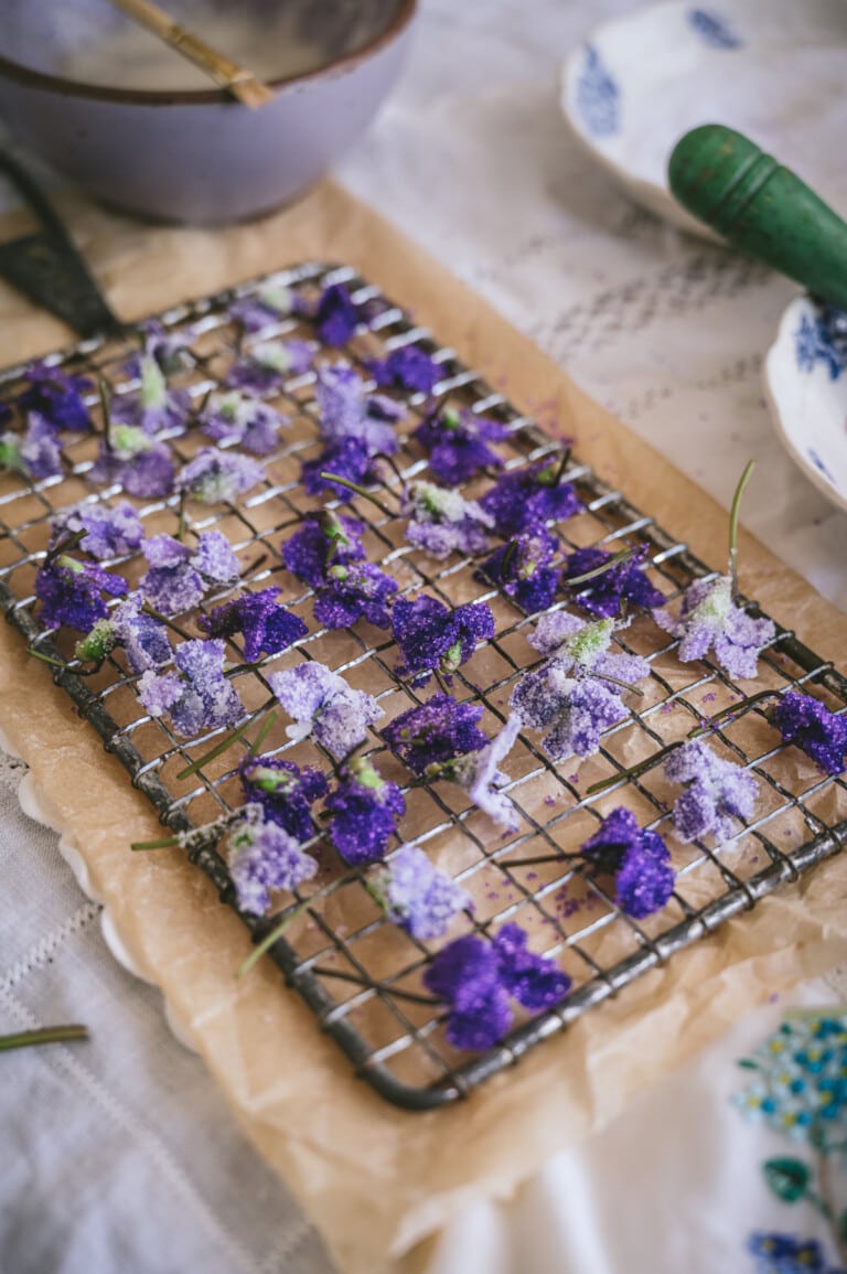 How to Make Candied Violets (Sugared Violets Recipe) | Fare Isle