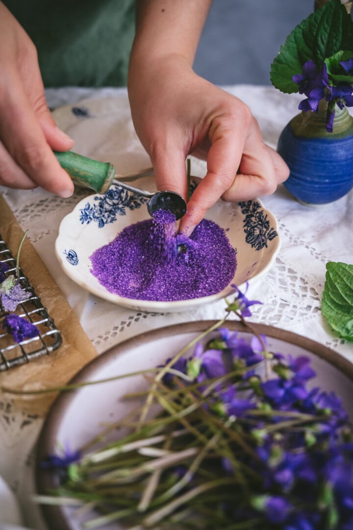 How to Make Candied Violets (Sugared Violets Recipe) | Fare Isle